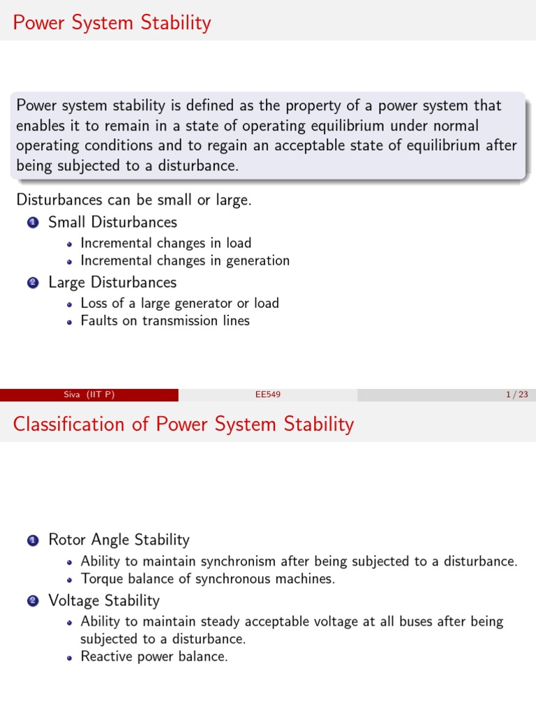 Introduction Power System Stability | PDF | Steady State | Damping
