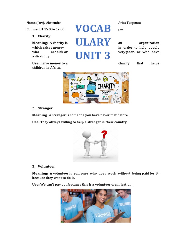 Vocabulary Unit 3 | PDF | Social Science