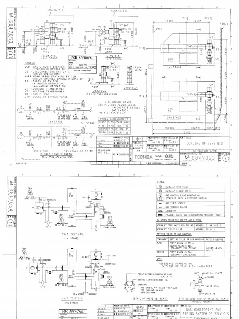 Sample of Outdoor 66kv Gis Drawing | PDF