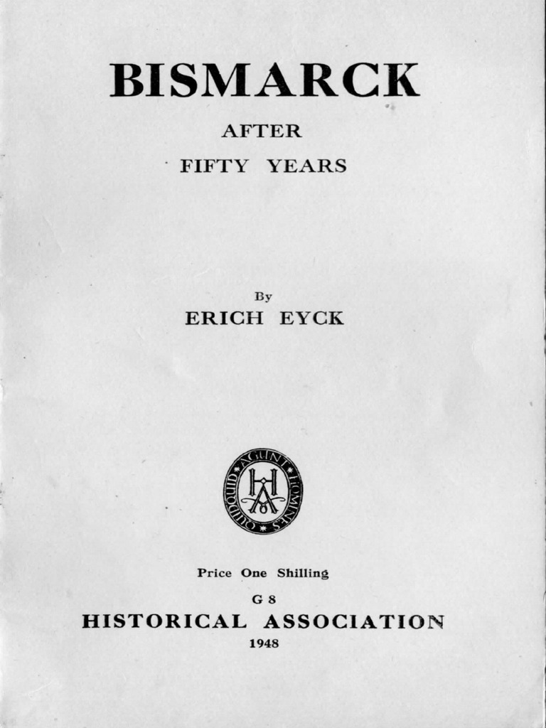 Bismarck's Legacy: 50-Year Reassessment | PDF | Otto Von Bismarck ...