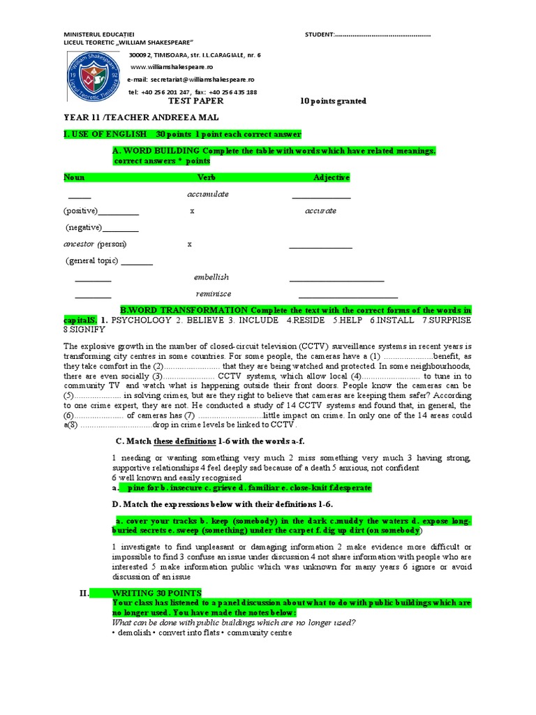 TEST PAPER 10 Points Granted | PDF | Traffic | Pedestrian Crossing