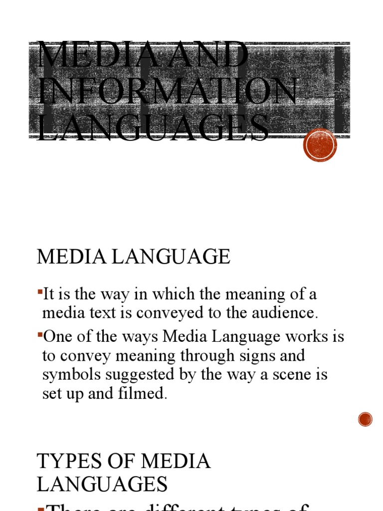 Media and Information Languages | Download Free PDF | Camera | Imaging
