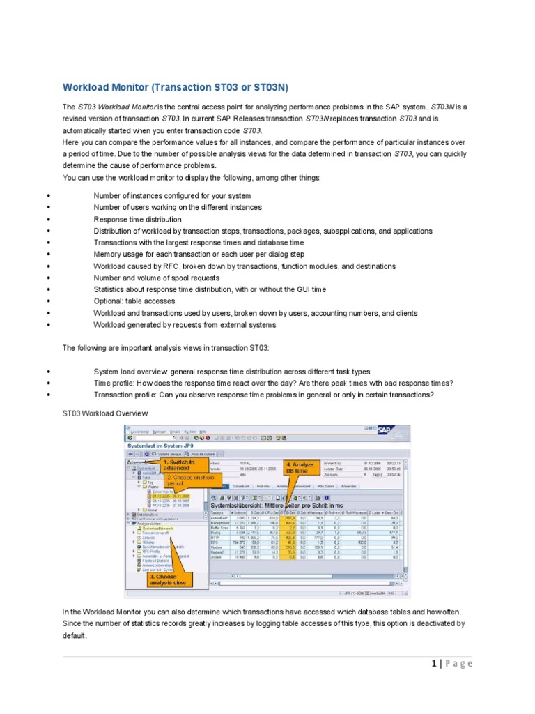 St03n Transaction Profile Early Watch Pdf Databases Central