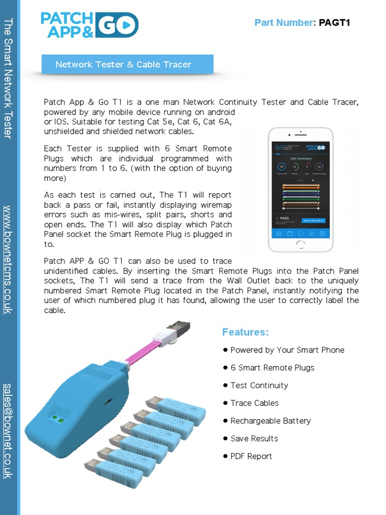 Patch App Go T1 Data Sheet 1 | PDF | Ac Power Plugs And Sockets | Mobile App