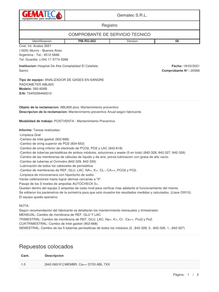 Comprobante de Servicio | PDF | Química