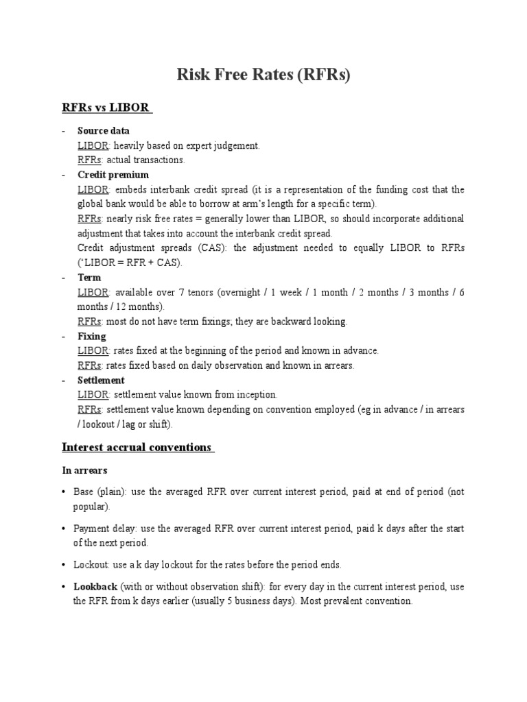 Risk Free Rates | PDF | Interest | Libor