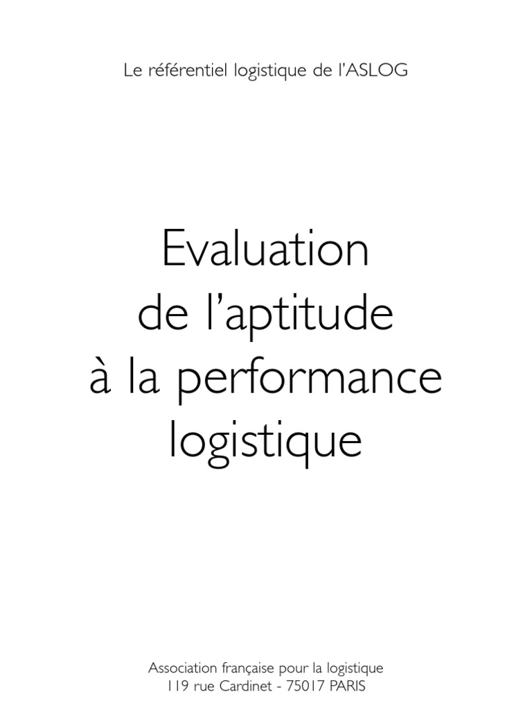 Le Reférentiel Aslog | PDF