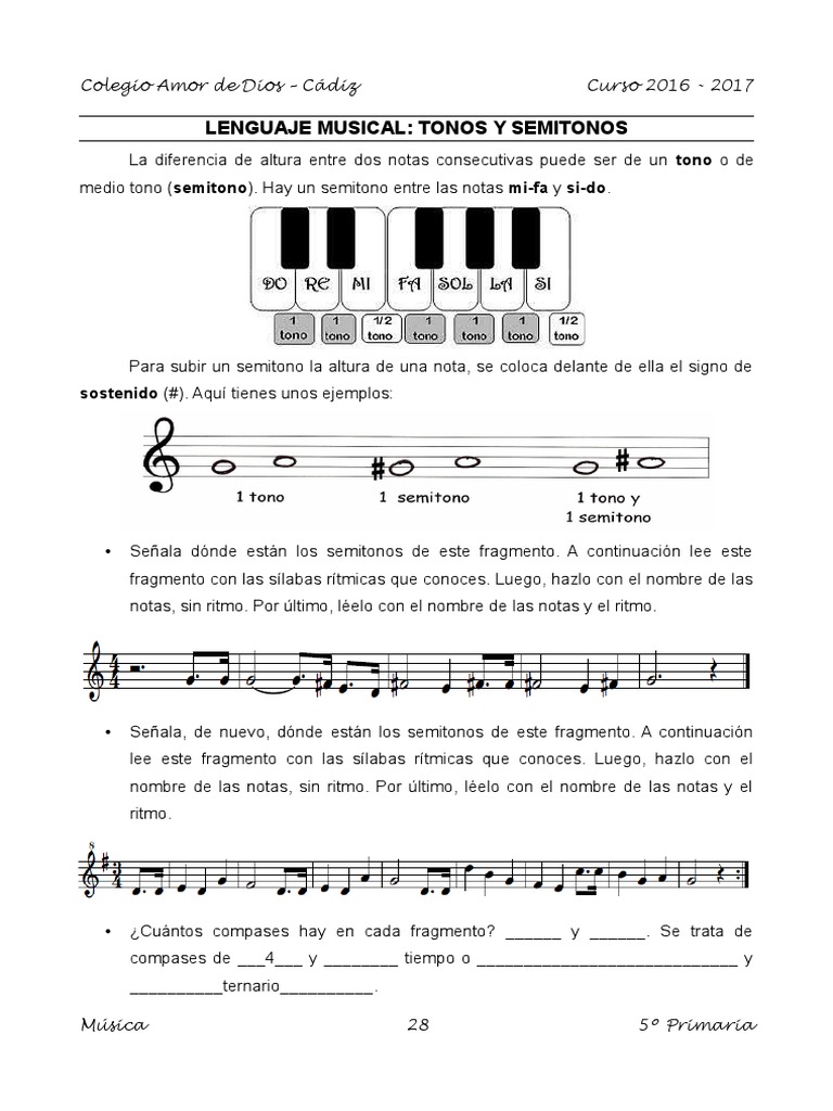 Tonos y Semitonos | PDF