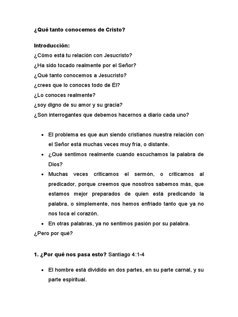 Que Tanto Conoces A Jesus | PDF | Jesús | Cristo (título)