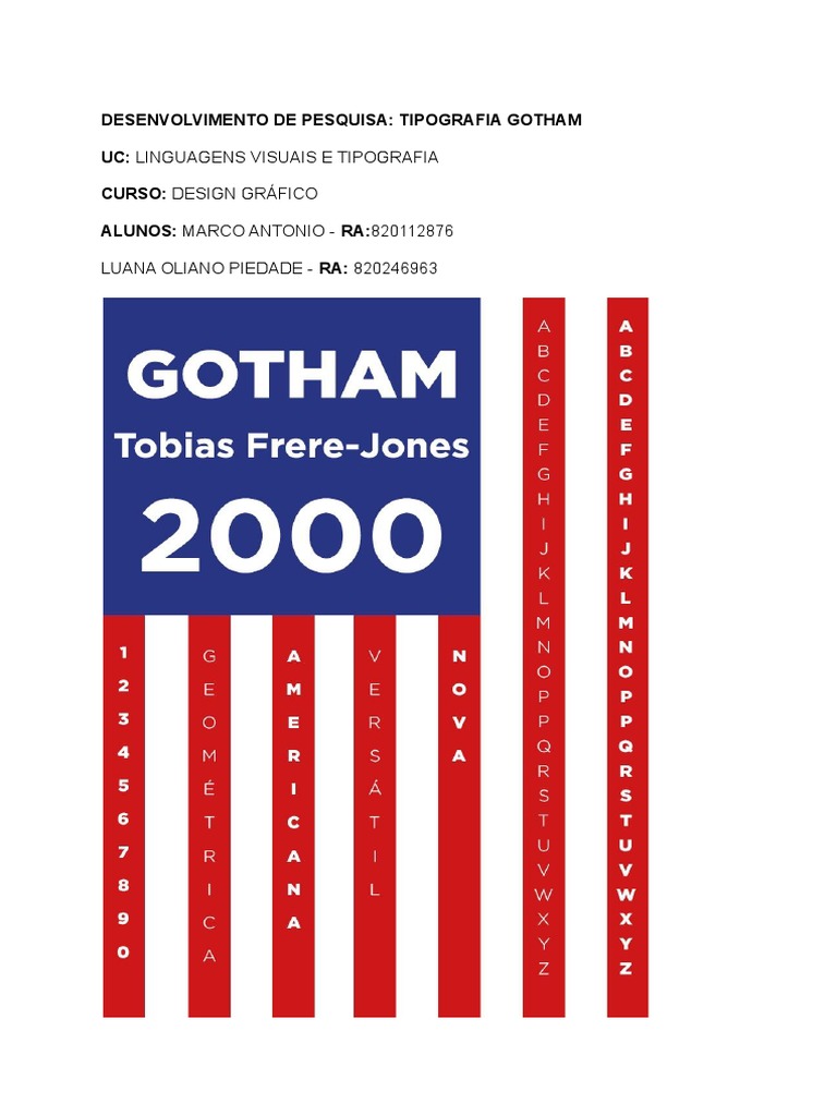 História e Impacto da Tipografia Gotham | PDF | Tipografia | Cidade de Nova York