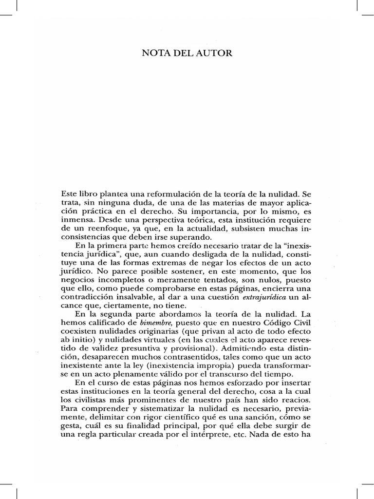 Pablo Rodríguez Grez - Inexistencia y Nulidad en El Código Civil ...