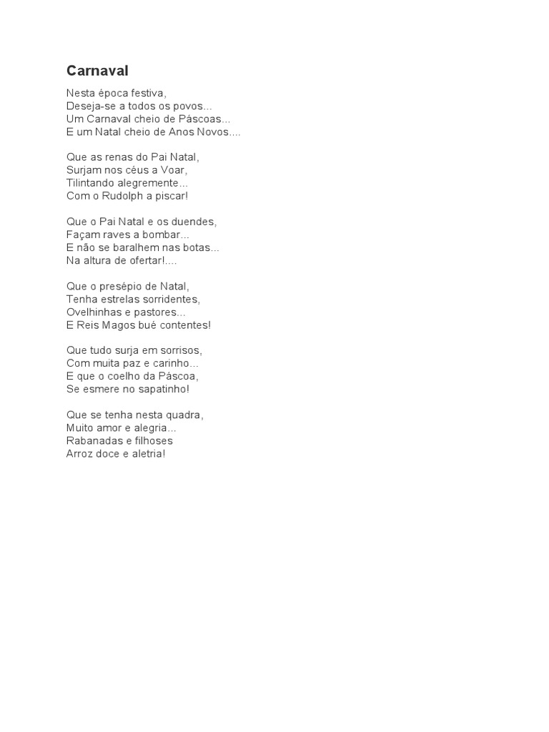 Carnaval Poema | PDF
