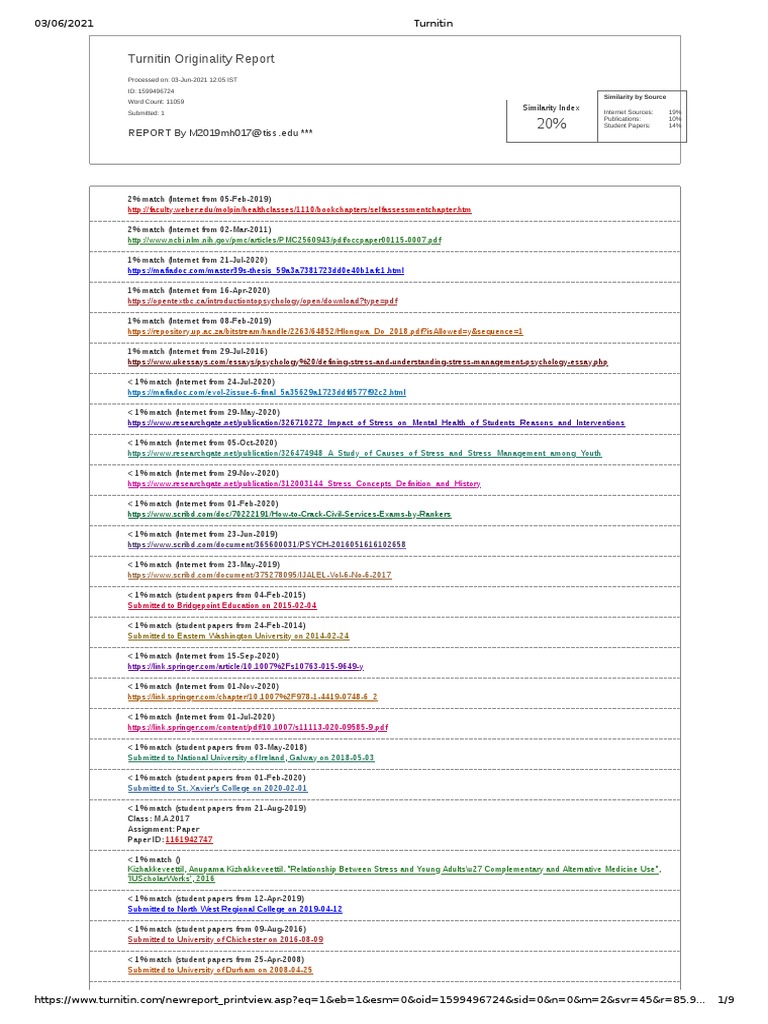 Turnitin Originality Report: REPORT by M2019mh017@tiss - Edu | Download ...