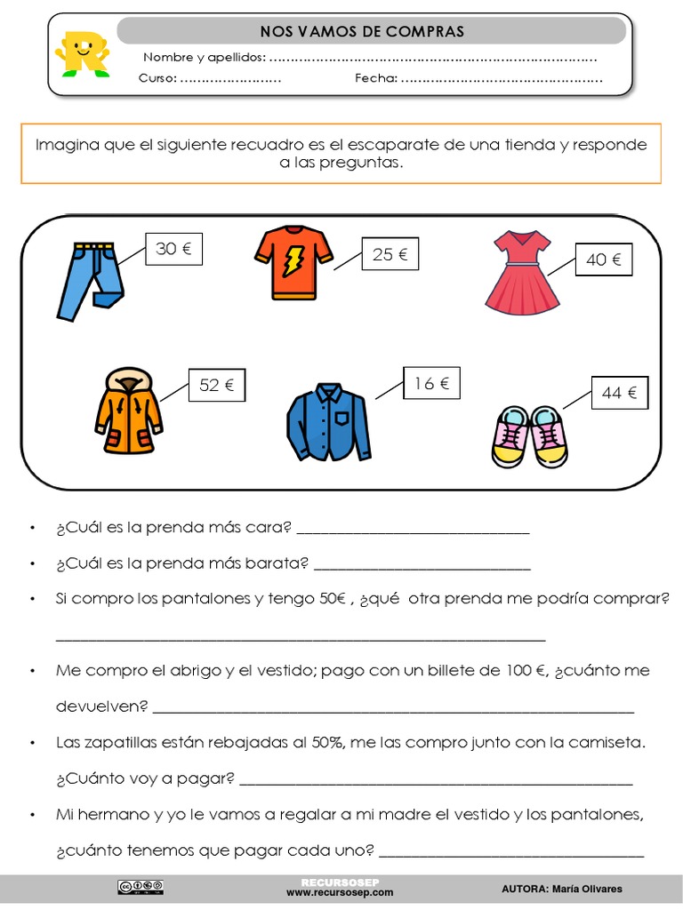 Problemas Matematicos Compras | PDF