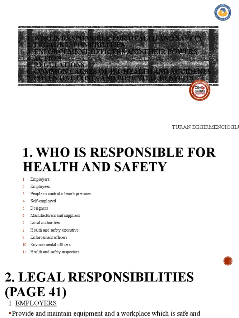 Week 4 Health and Safety in Catering Hospitality | PDF | Personal ...