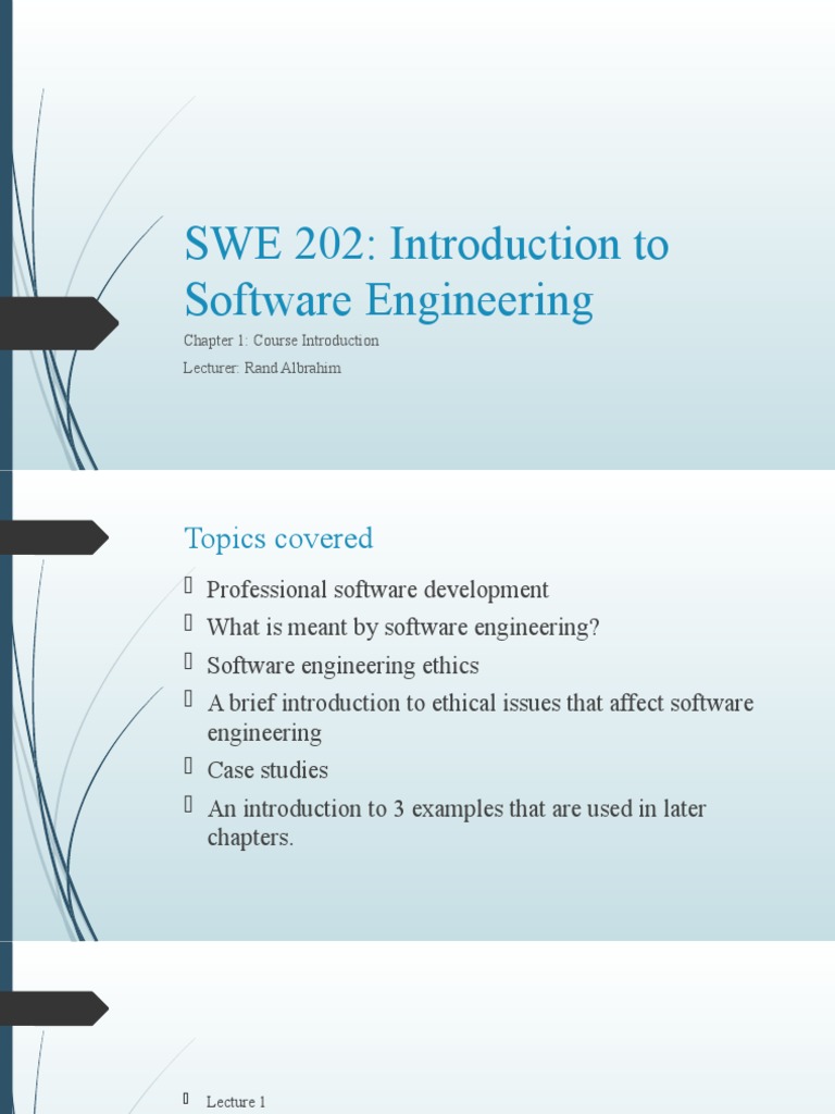 SWE Chapter 1 (Part 1) | PDF | Web Application | Software
