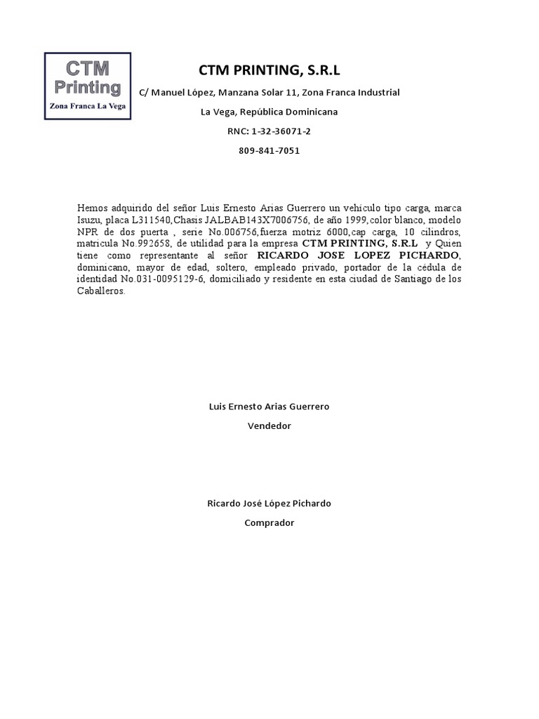 CTM Printing Carta | PDF