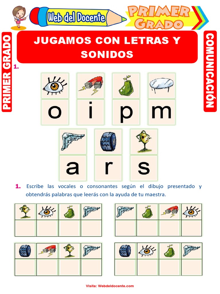 Letras y Sonido para Primero de Primaria | PDF