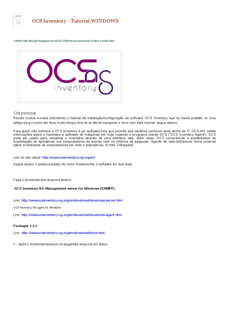 Instalação e configuração do OCS Inventory para gerenciamento de ativos ...