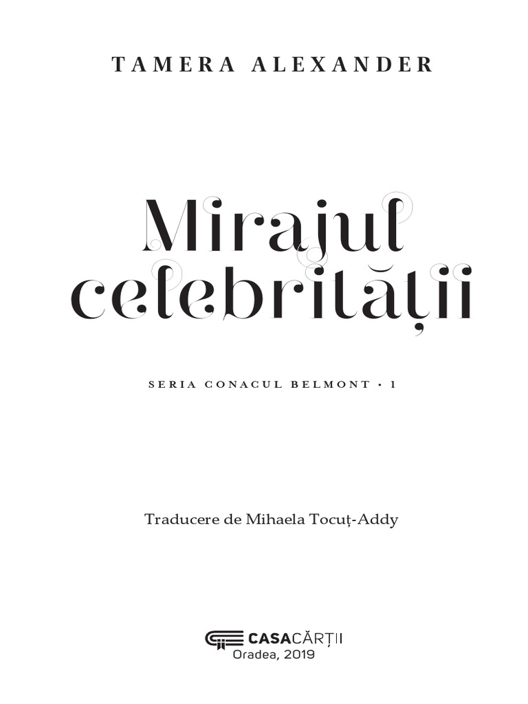 Mirajul Celebritatii - Tamera Alexander | PDF