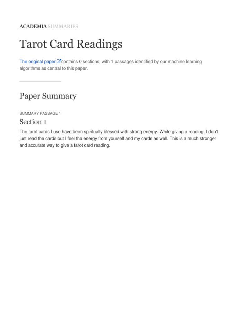 Spiritual Energy in Tarot Readings | PDF | Self-Improvement