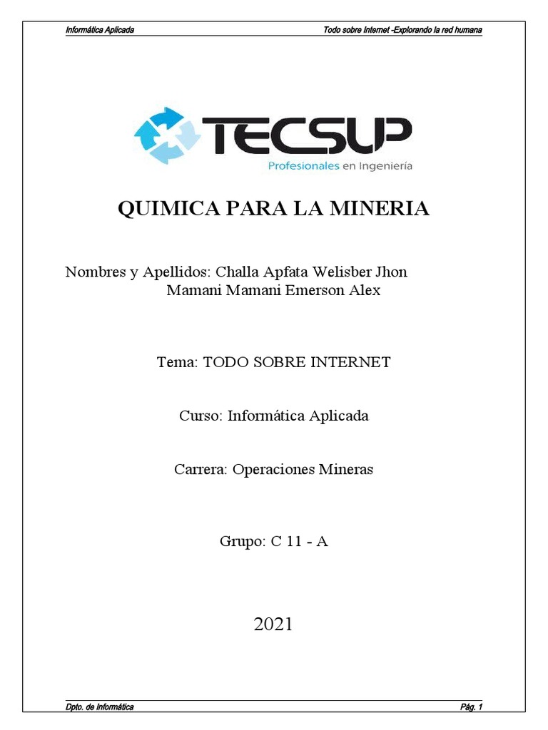 Lab 01 Todo Sobre Internet - Informatica Aplicada | PDF | Red de ...
