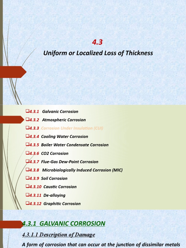 2-API RP-571 - Chapter 4-3 Uniform Corrosion | PDF | Corrosion | Boiler