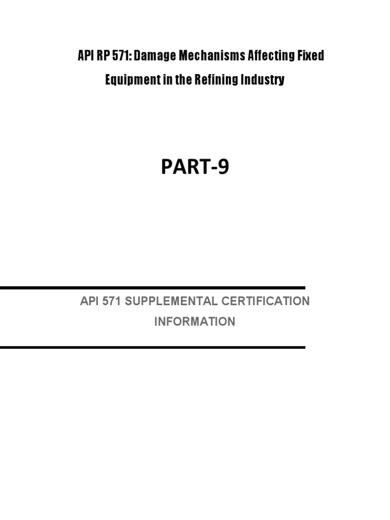 API 571 Supplemental Certification Guide | PDF | Test (Assessment ...