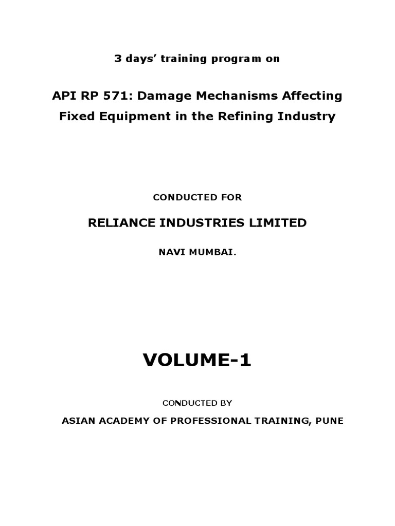 File 1 - API 571 - CONTENTS | PDF | Corrosion | Fracture