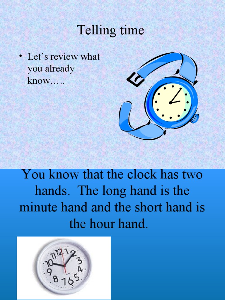 Lets Learn About Telling Time PowerPoint - Educational Images | Picstank