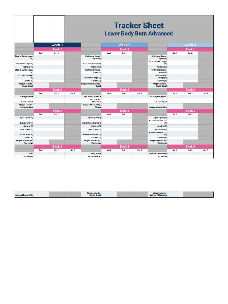 #Mbfa Tracker Sheets | PDF | Recreation | Physical Fitness