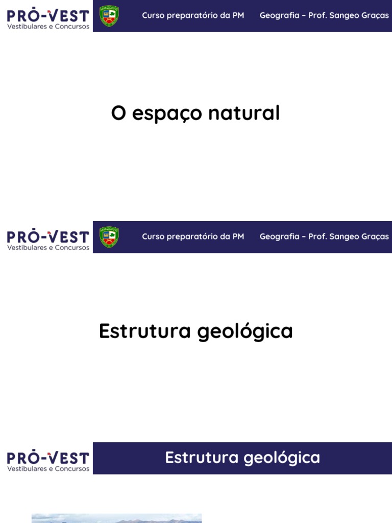 O Espaço Natural | PDF | Rochas (Geologia) | Terreno