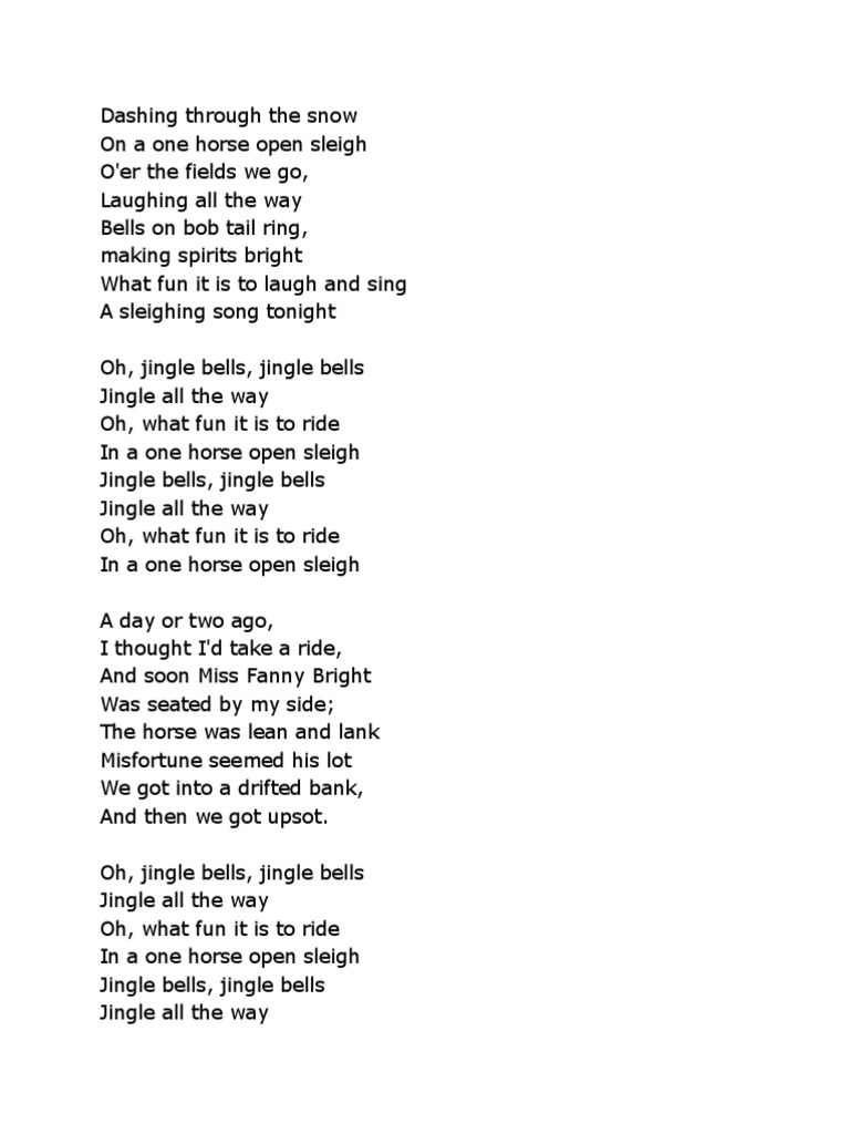 Jingle Bells Lyrics and Sheet Music | PDF