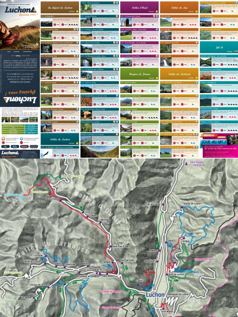 La Carte Des Sentiers Du Secteur de Luchon | PDF