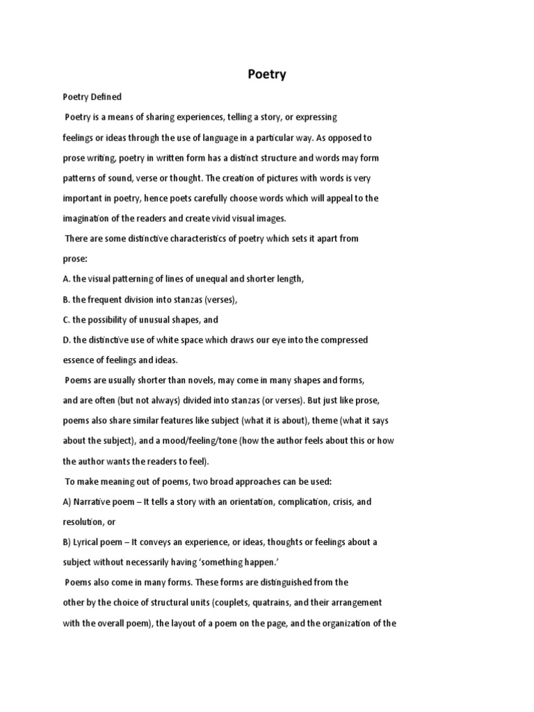 What Is Poetry? | PDF | Poetry | Poetic Form
