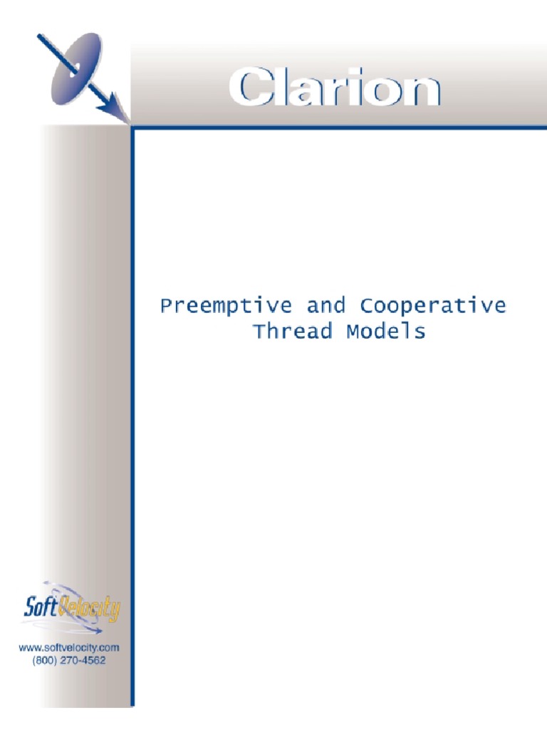 Cooperative Threading in A Preemptive Environment | PDF | Thread (Computing) | Process (Computing)