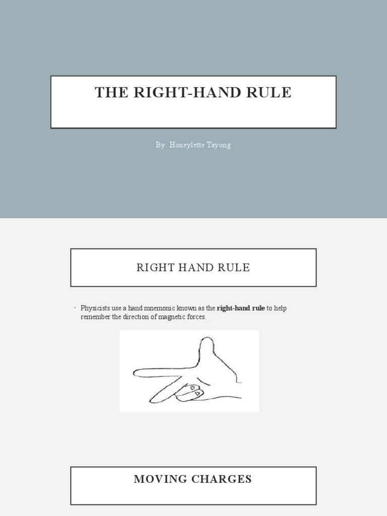 Understanding the Right-Hand Rule in Physics | PDF