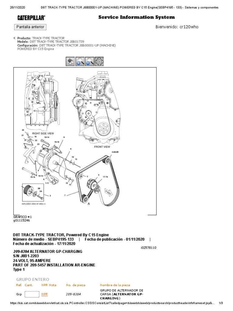 d8t Track-Type Tractor J8b00001-Up (Machine) Powered by c15 Engine ...