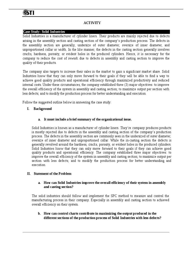 Case Study: Solid Industries | PDF | Goal | Business Process