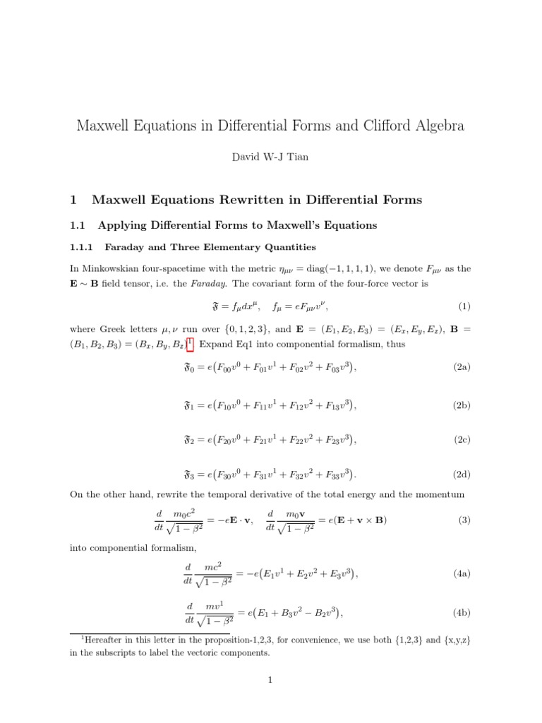 Maxwell's Equations for Physicists | PDF | Differential Geometry ...