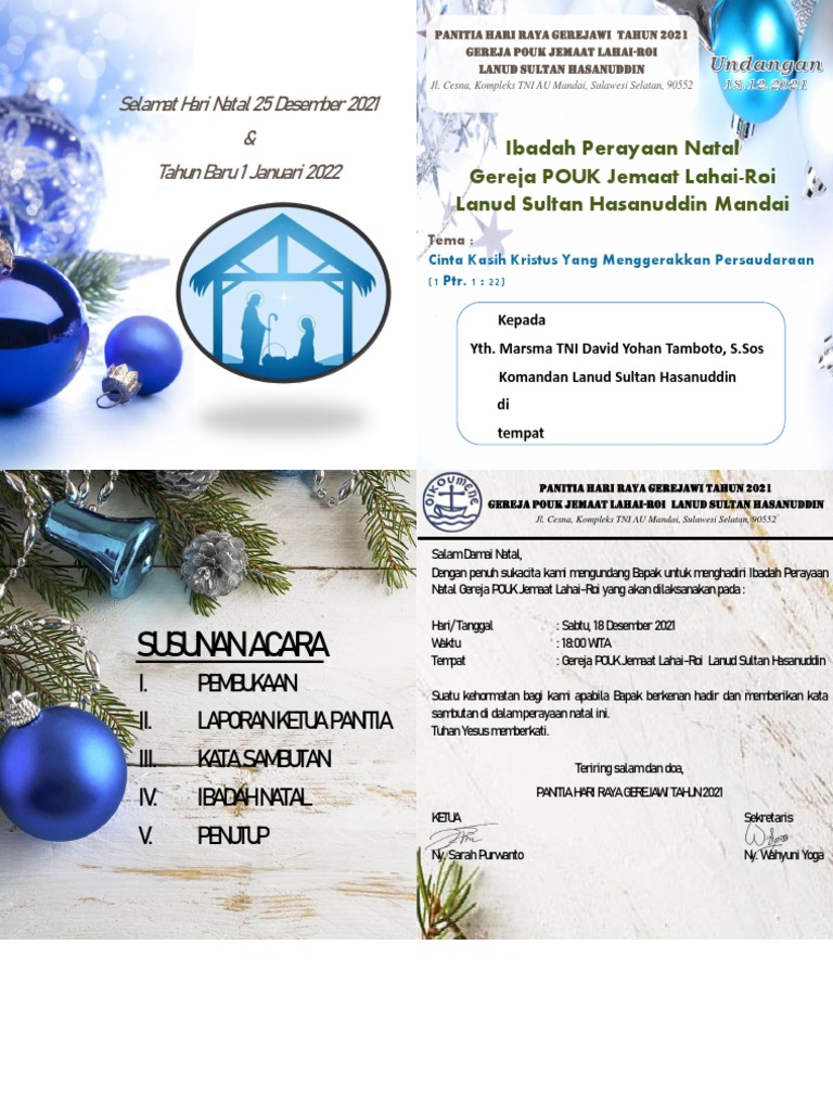 Undangan Natal Gereja POUK | PDF