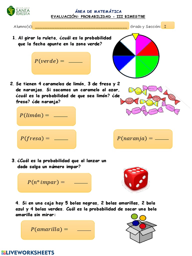 Actividad para Clase de Probabilidades | PDF | Métodos y materiales de ...