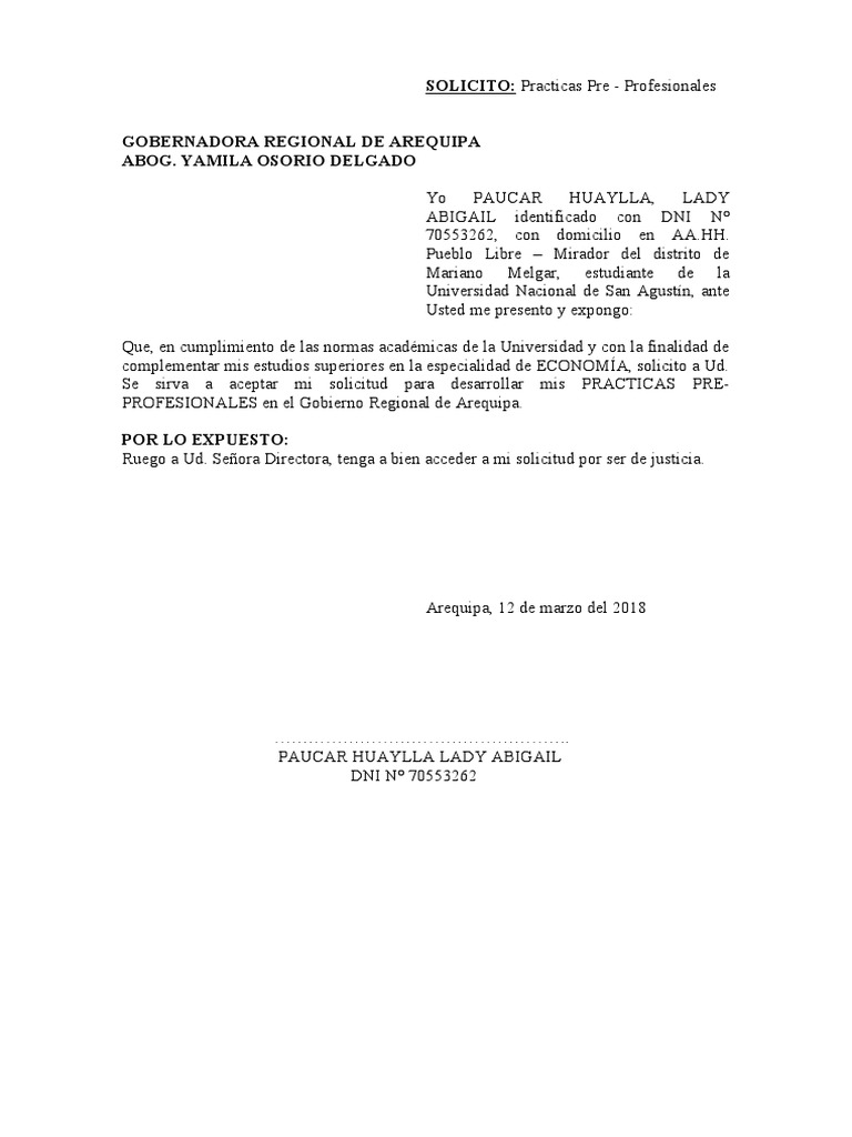 Solicito Practicas | PDF | Perú