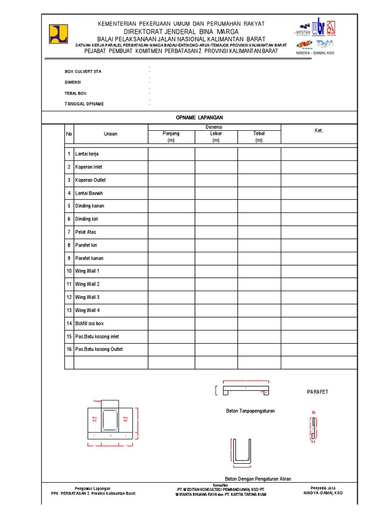 Form Opname Box | PDF