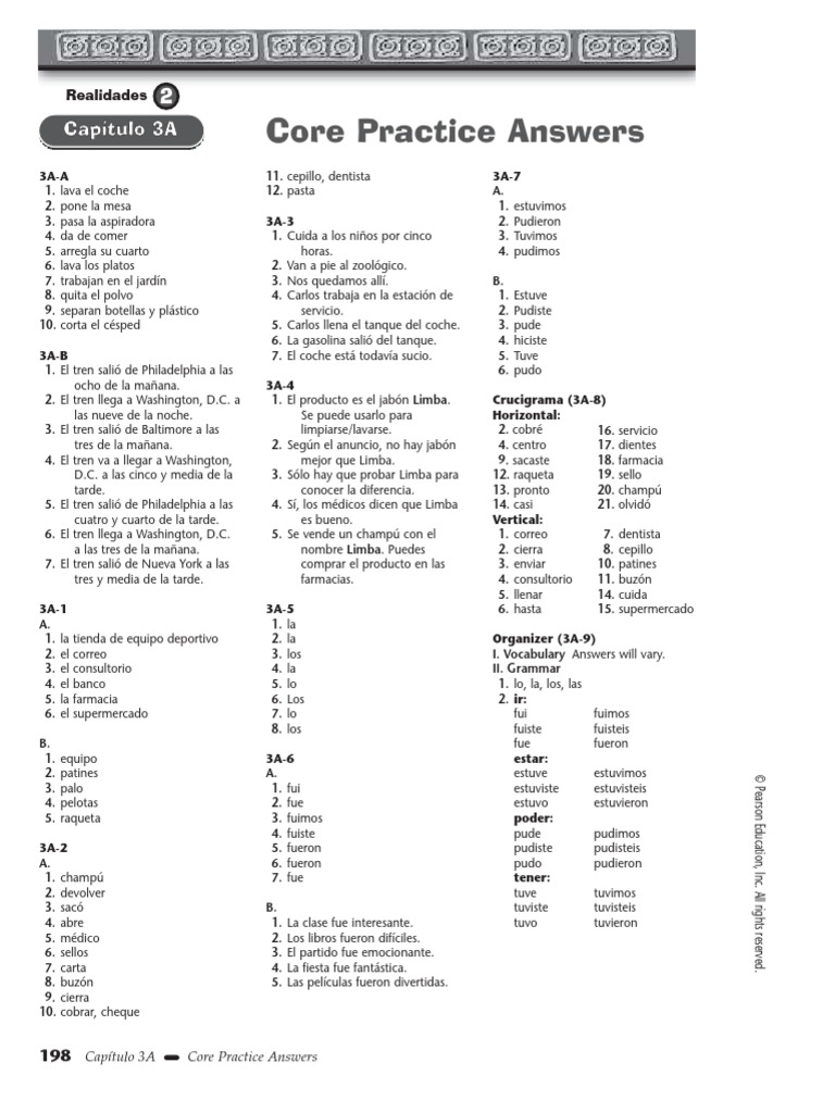 Core Practice Answers Compress | PDF