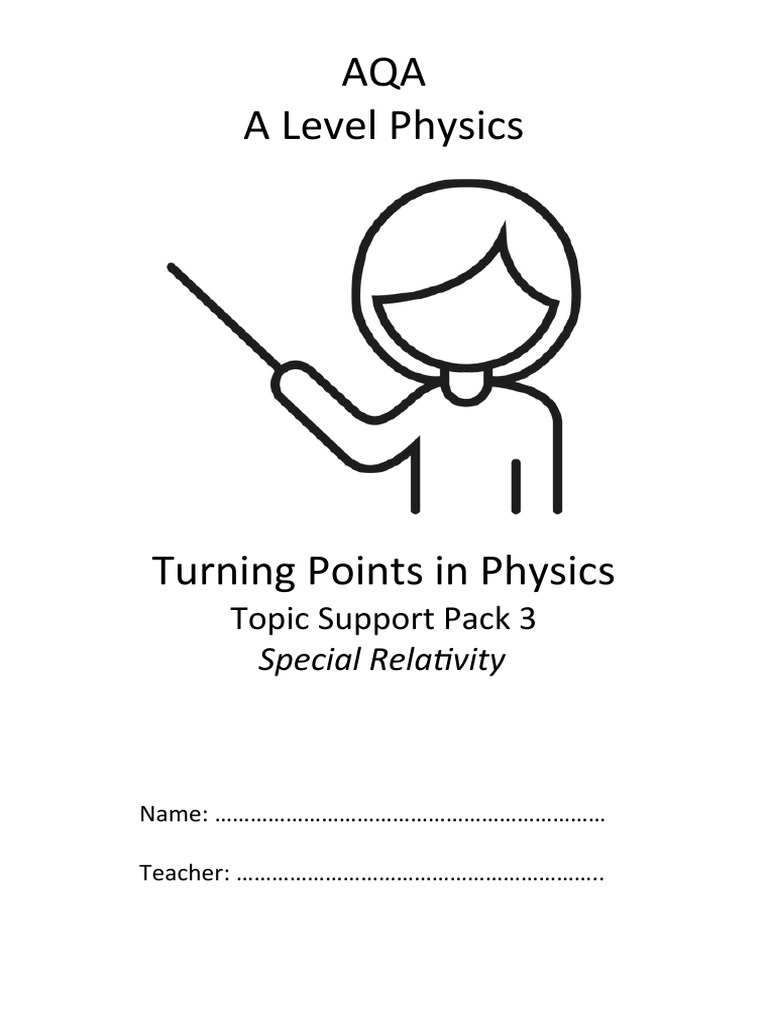 Special Relativity Worksheet, A-Level, IB, AP | PDF | Force | Electron