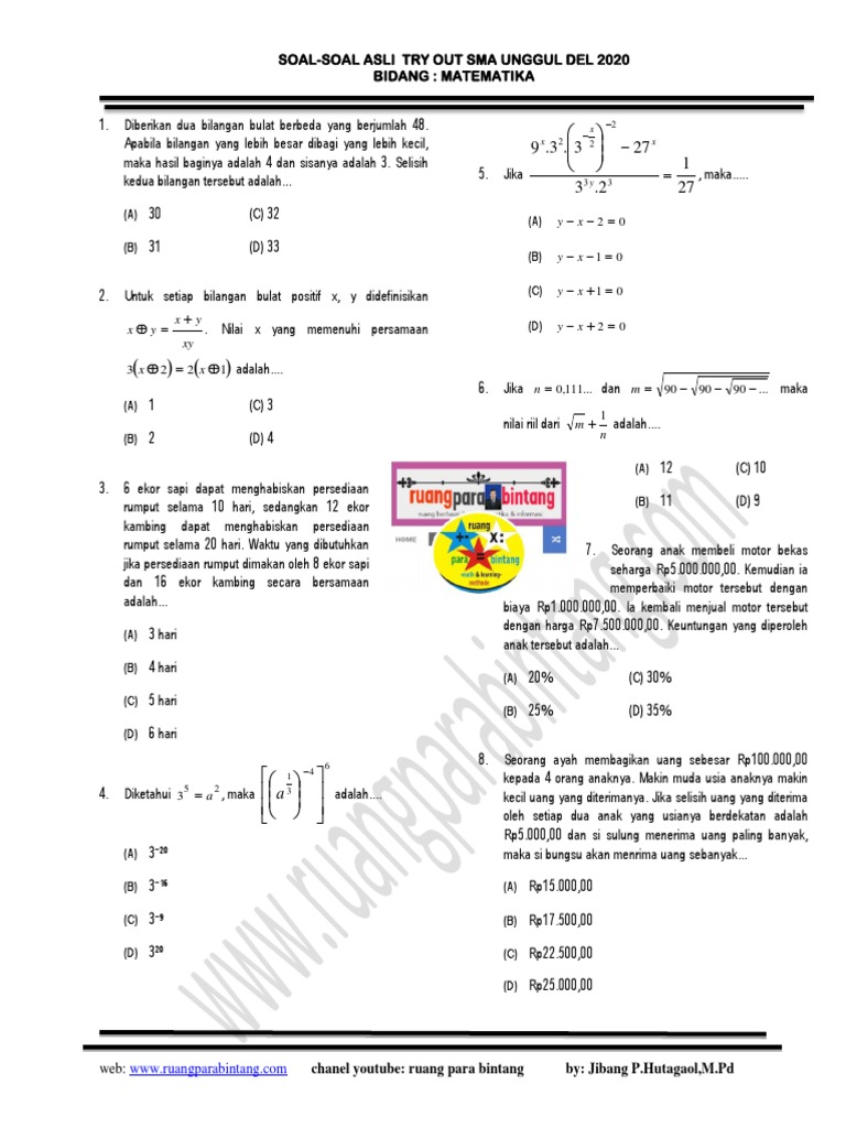 Soal Try Out Del | PDF