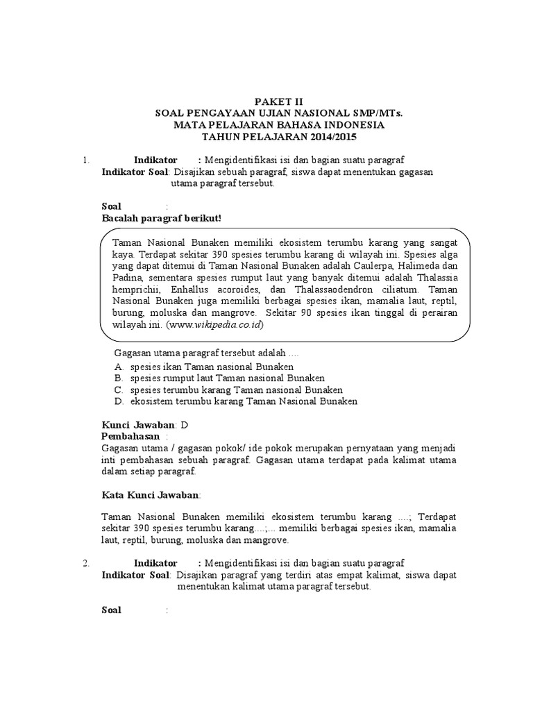 BHS Ind Paket Ii | PDF
