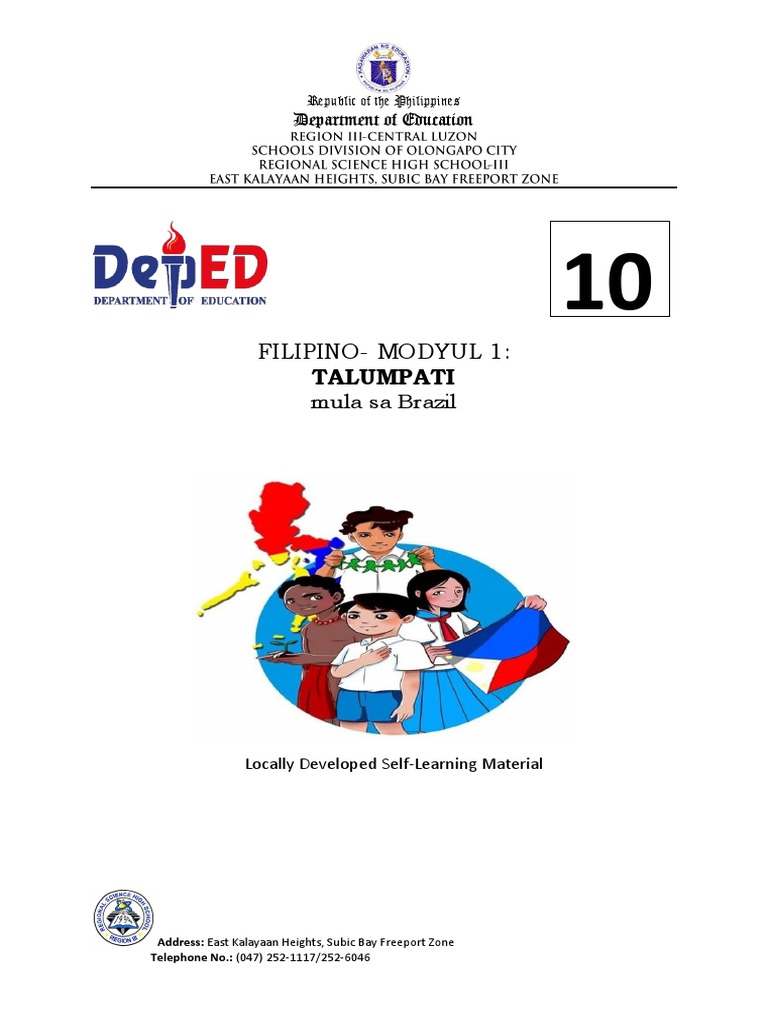 Filipino 10 Quarter 2 Module 1 | PDF