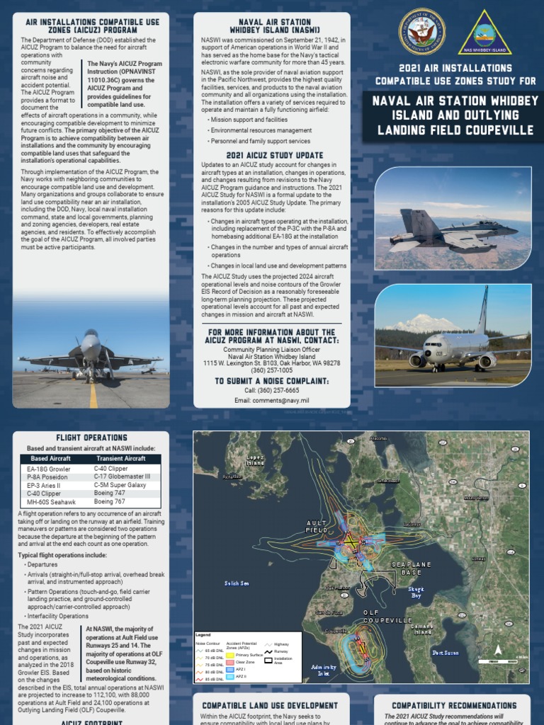 NAS Whidbey Island AICUZ Brochure | PDF | Aviation | Aircraft